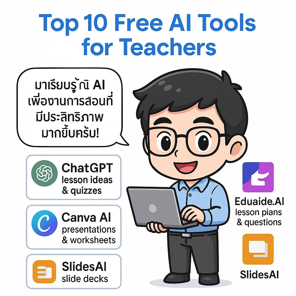 Top 10 Free AI Tools for Teachers in 2025 - Kruaof.com