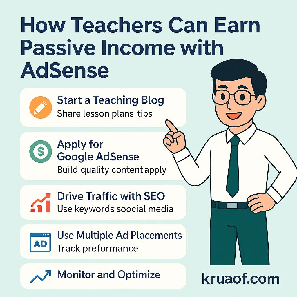 How Teachers Can Earn Passive Income with Google AdSense - Kruaof.com