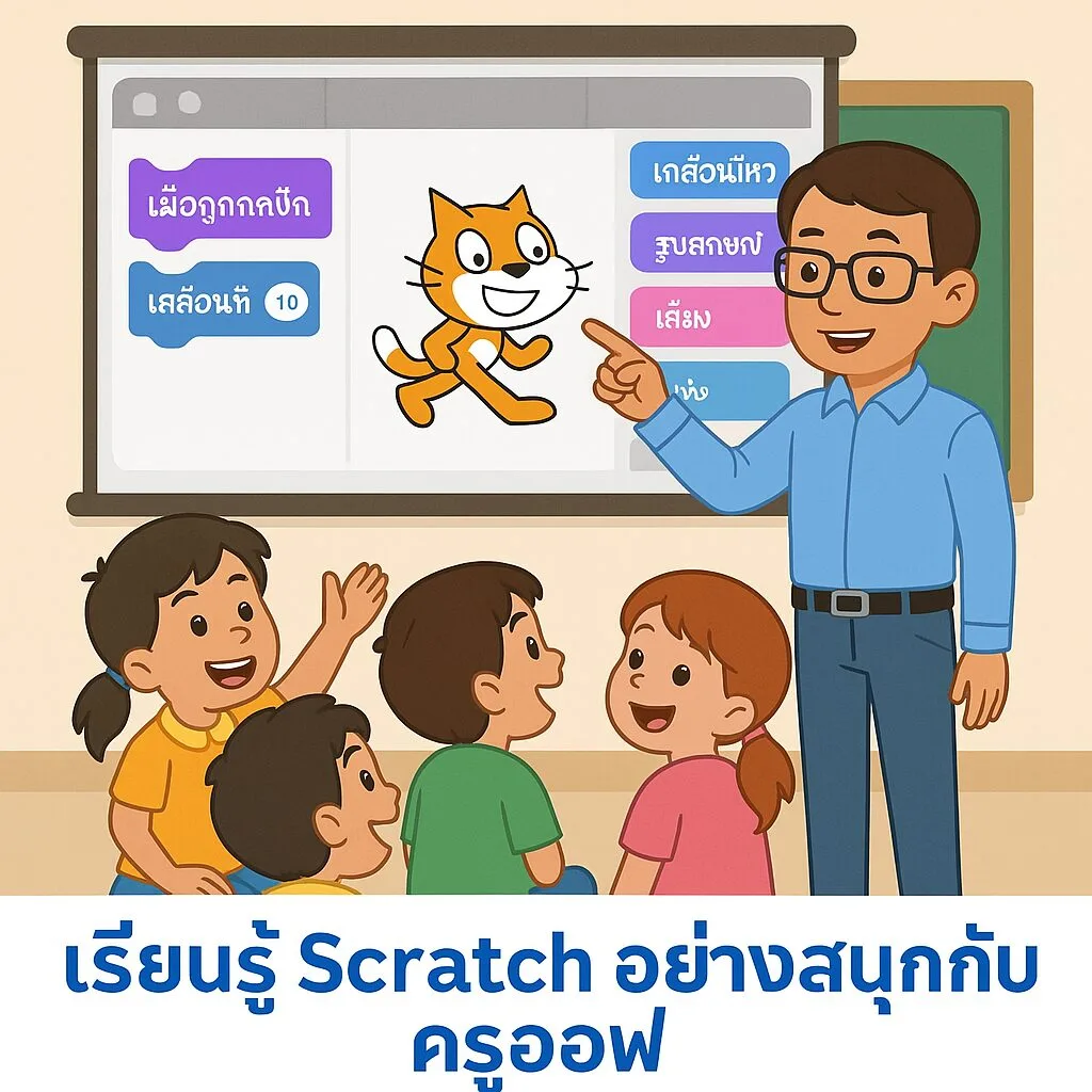 5 กิจกรรมง่าย ๆ สอน Scratch สำหรับเด็กประถม เรียนรู้โค้ดอย่างสนุก - Kruaof.com