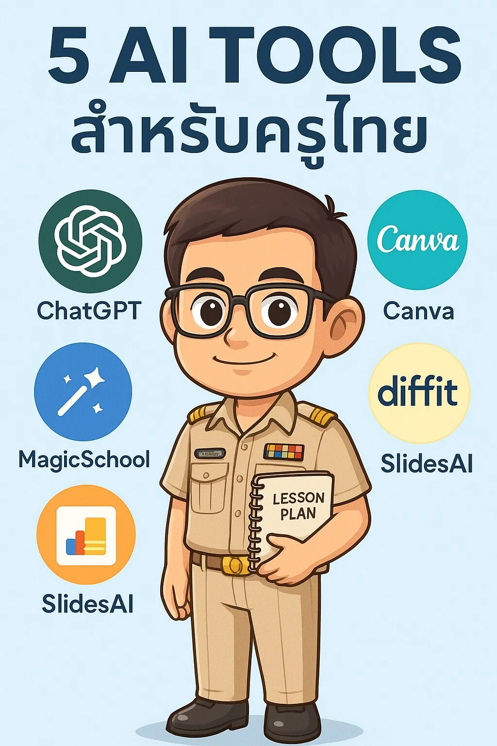 5 AI Tools สำหรับครูไทย ที่ใช้ได้ฟรีและเพิ่มประสิทธิภาพการสอน - Kruaof.com